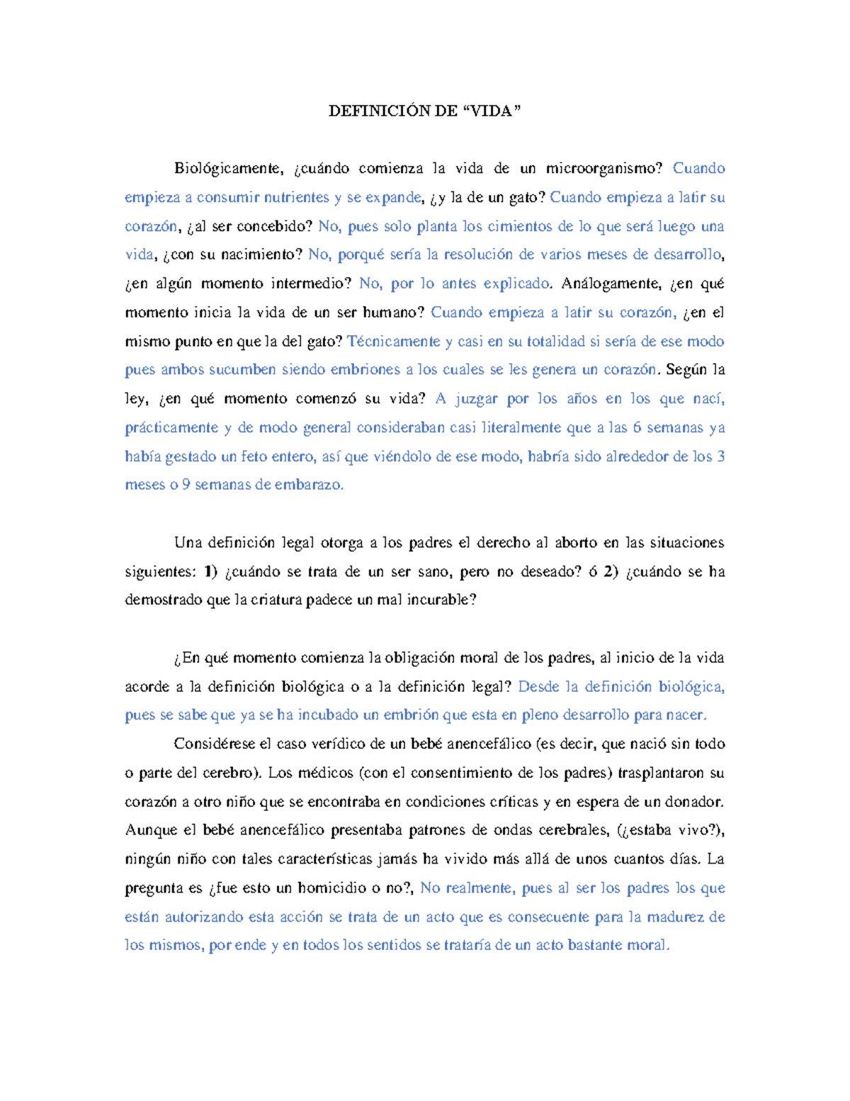 Definición DE VIDA - Definicion literal de la vida tal cual dice el ...