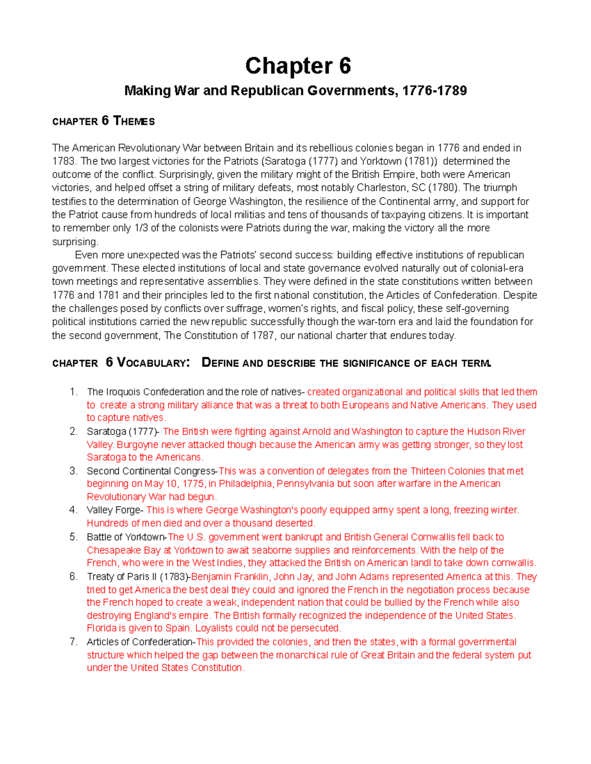 Henretta Chapter 6 2020 - HIST 103 - VCU - Studocu