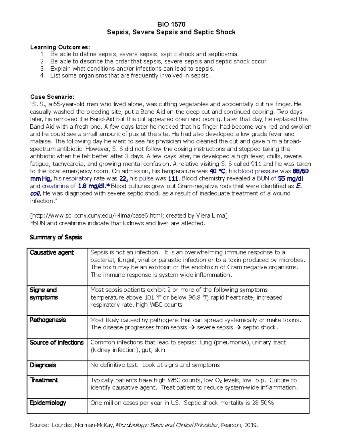 Sepsis assign F20 - none - BIO 1570 Sepsis, Severe Sepsis and Septic ...
