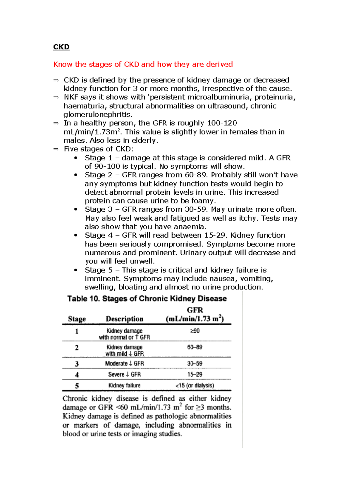 CKD - Notes on CKD - CKD Know the stages of CKD and how they are ...