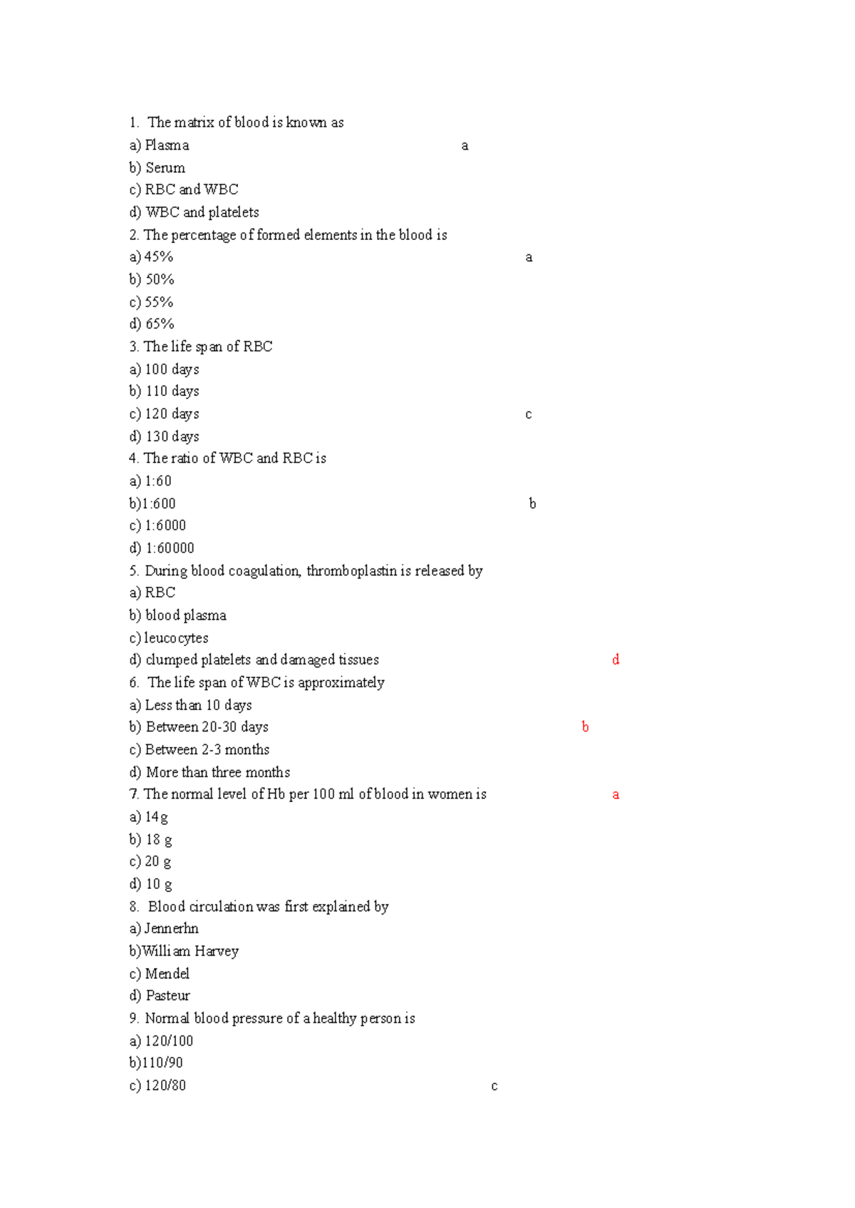 Blood physiology mcq - Summary Interactive Science Physical Science ...