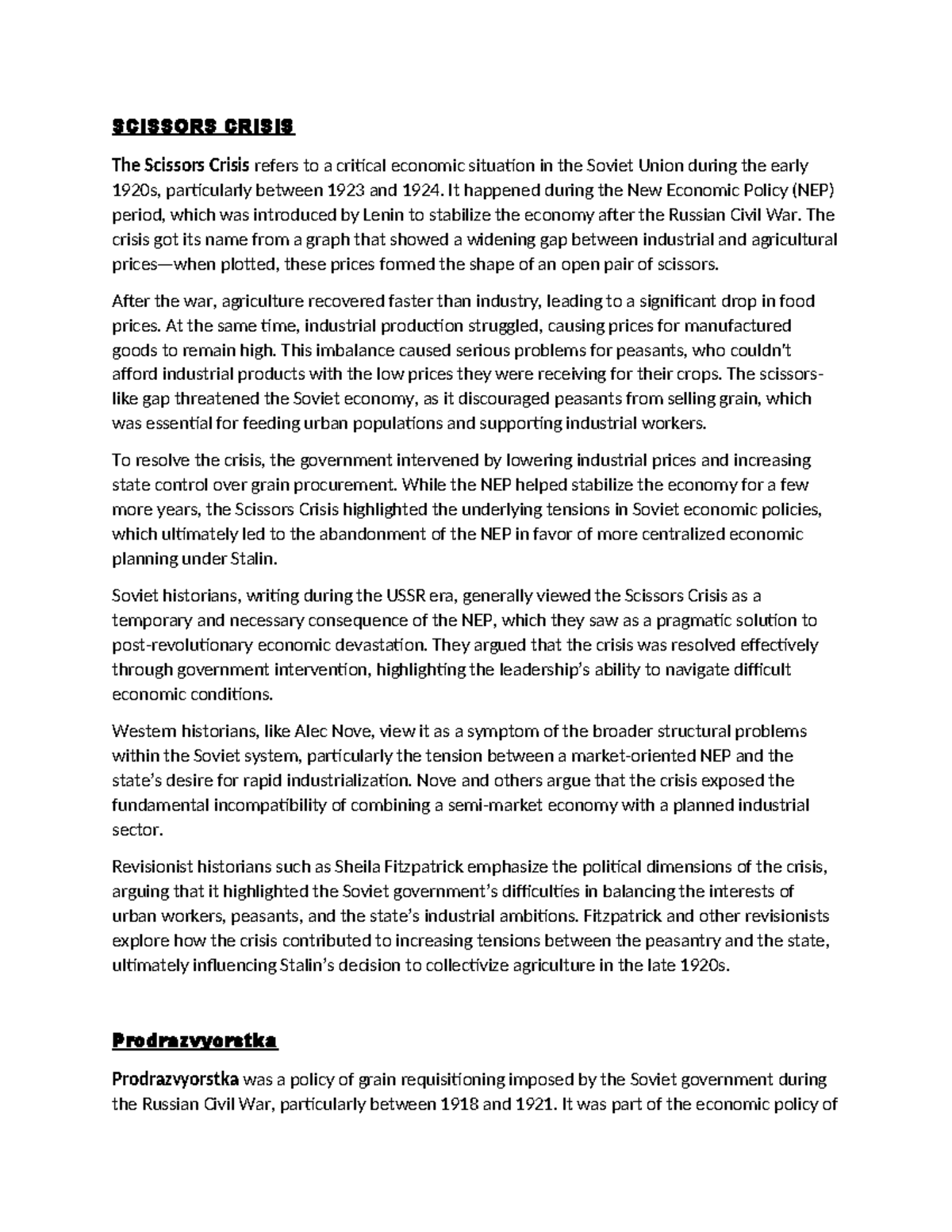 Scissors criris and Prodrazvyorstka - SCISSORS CRISIS The Scissors ...