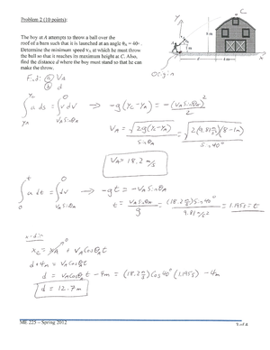 Dynamics Practice problems for Quiz 1-1 - Problem 1 (10 points): The ...