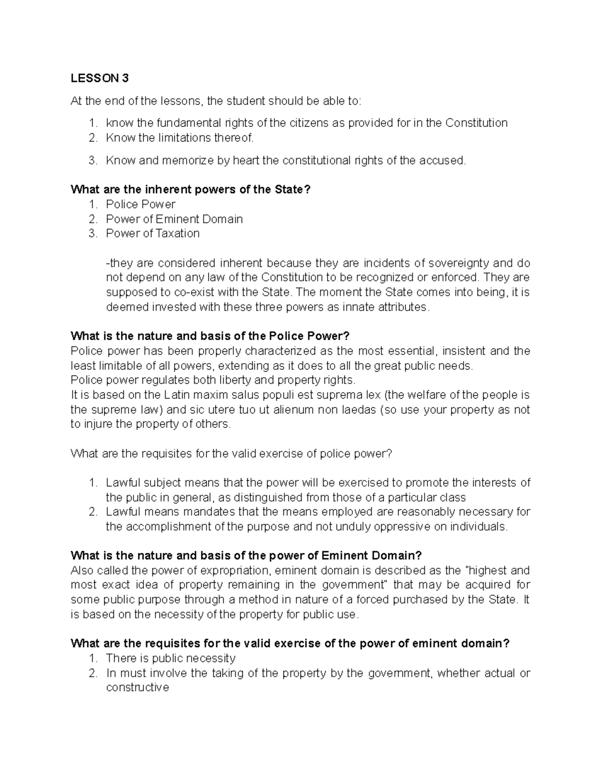 Lesson-3- Rights-OF-THE- Accused - LESSON 3 At the end of the lessons ...