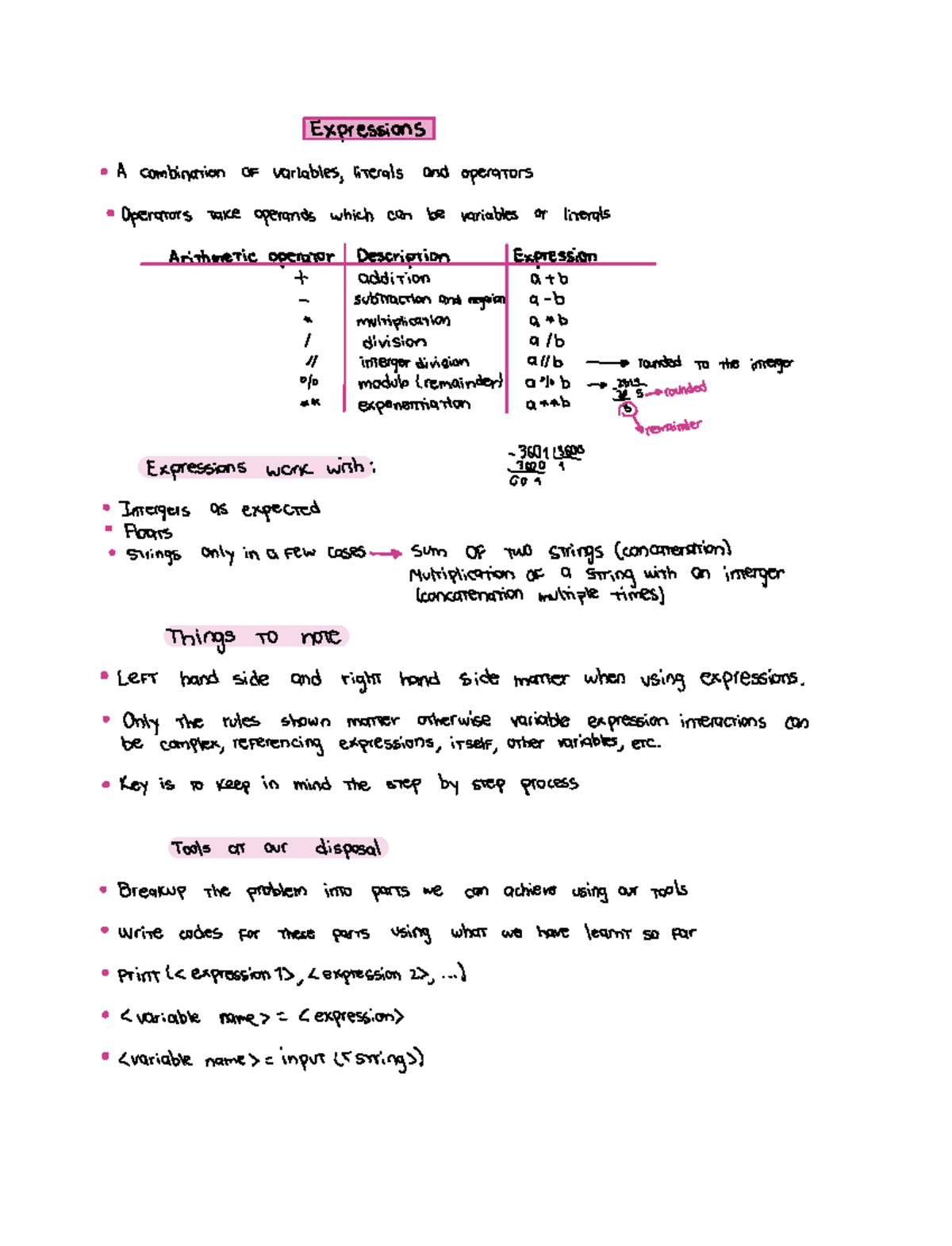 Expressions - Ishan Behoora - Expressions A combination of variables literals and operators ...
