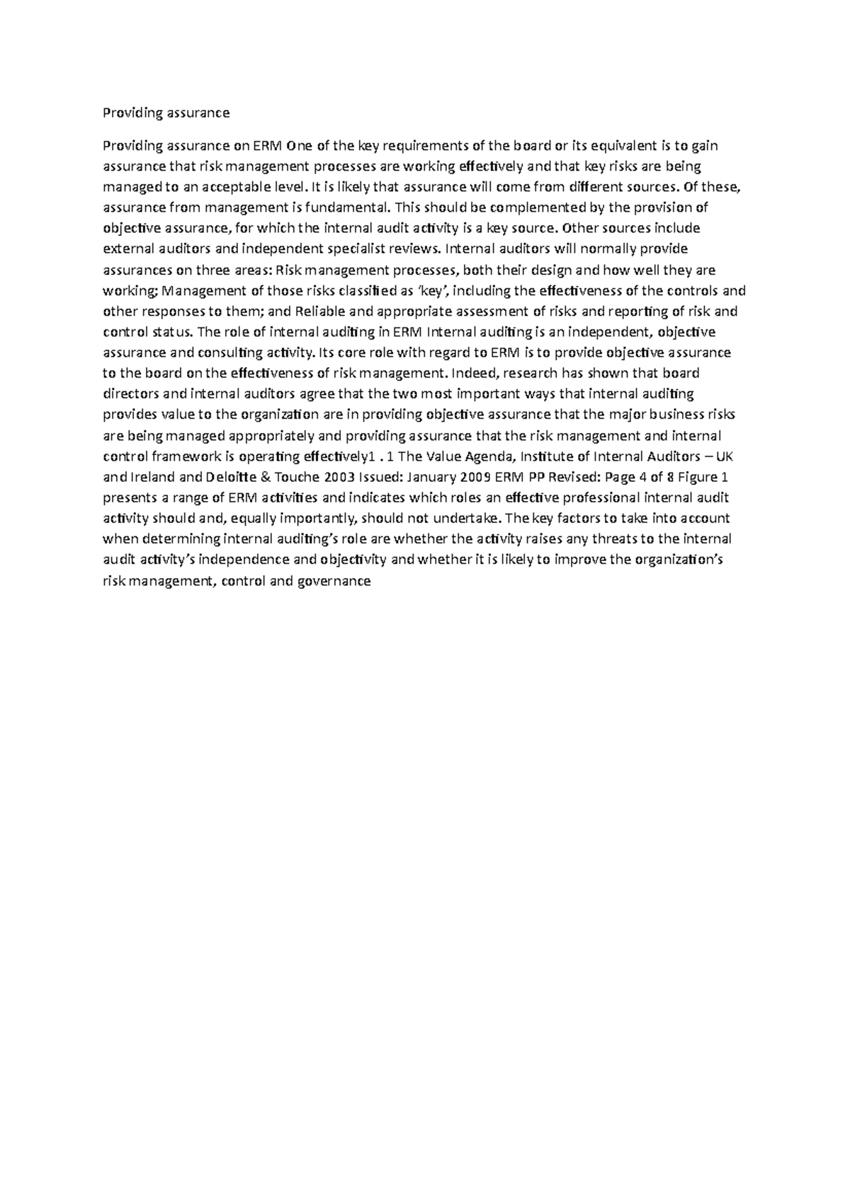 Providing assurance - Internal Auditing - Providing assurance Providing ...