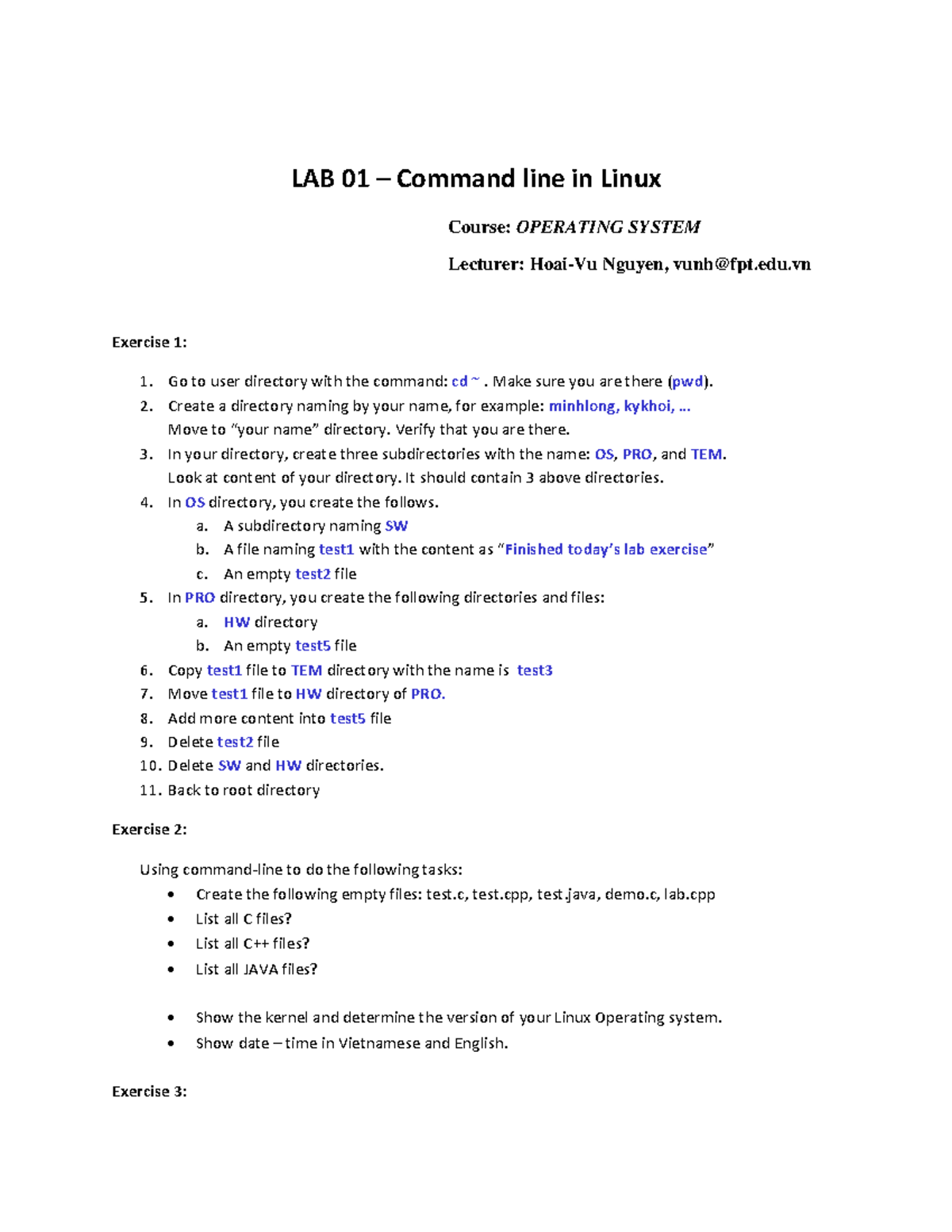 LAB 01 OS Spring 2022 - LAB 01 – Command line in Linux Course ...