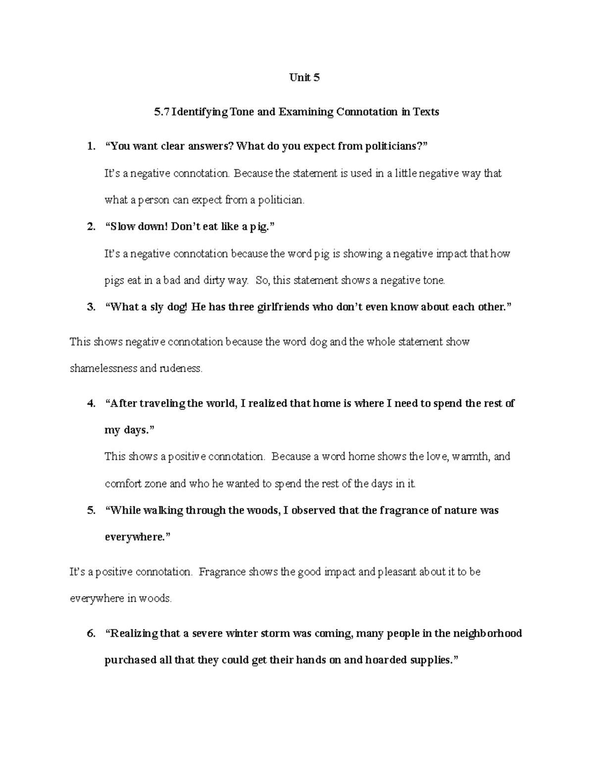 5.7 Identifying Tone and Examining Connotation in Texts - Because the ...