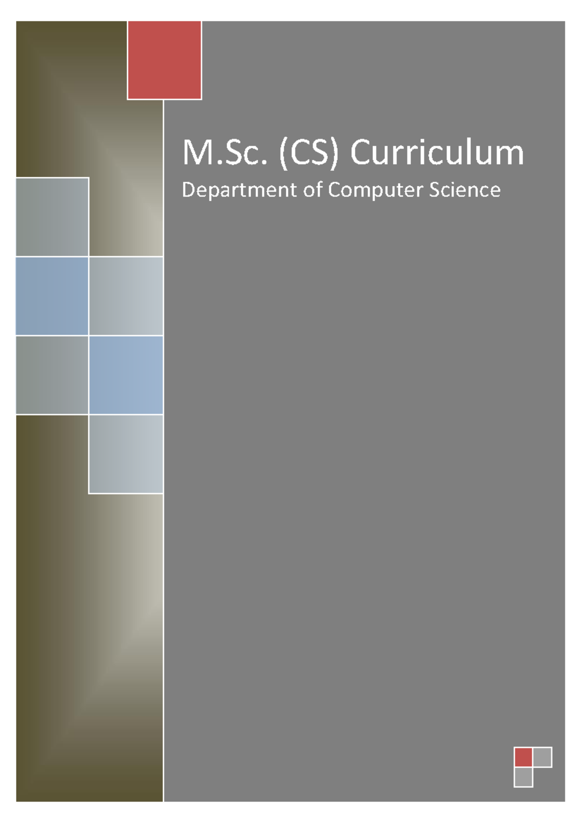 MSc CS Curriculum 2019 2021 - M. (CS) Curriculum Department of Computer ...