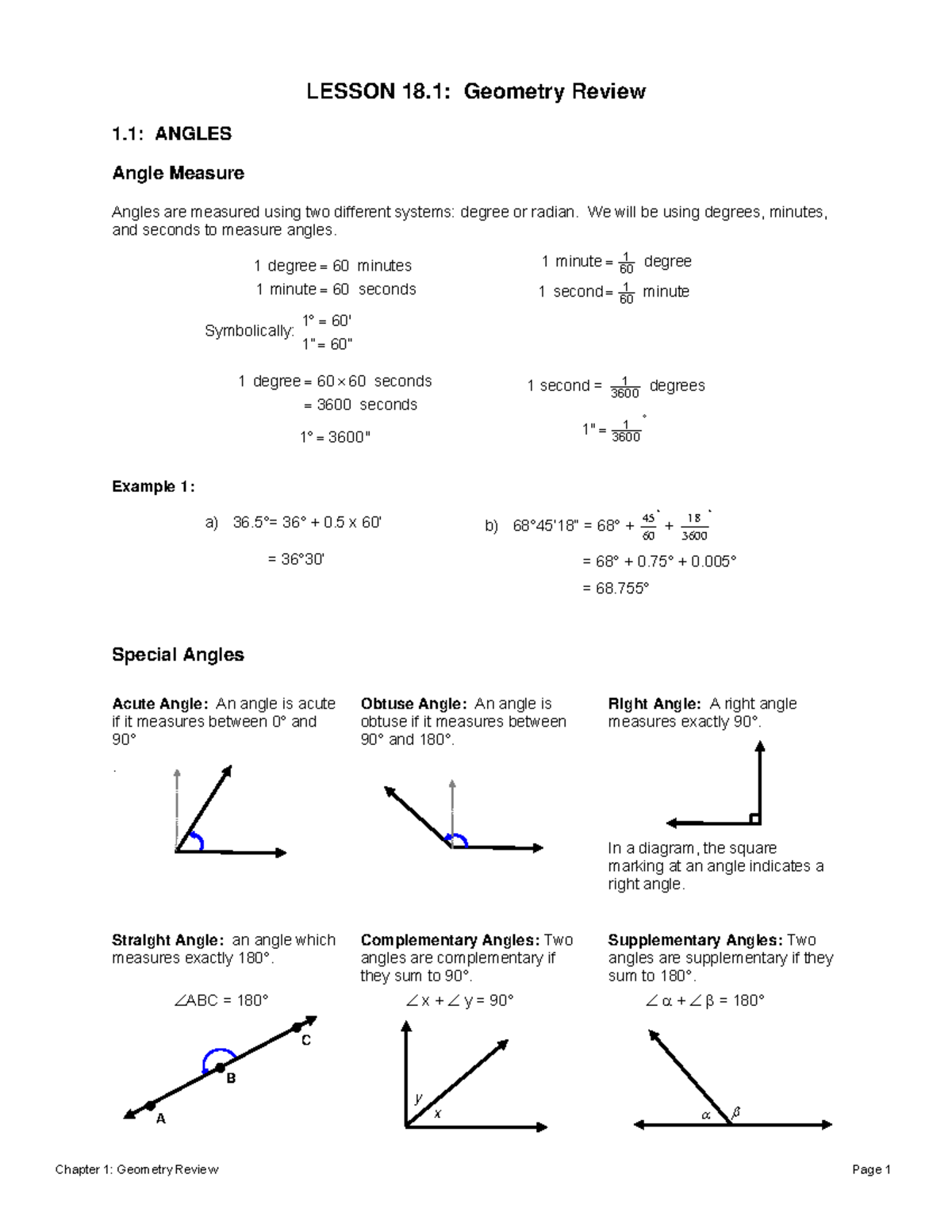 18 1 Geometry - Math - Fundamentals of Mathematics - TSU - Studocu