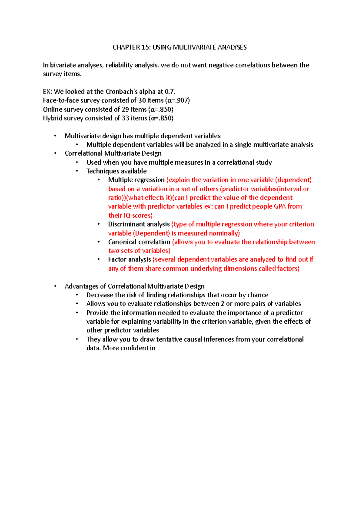 Chapter 15 Multivariate statistics - CHAPTER 15: USING MULTIVARIATE ...