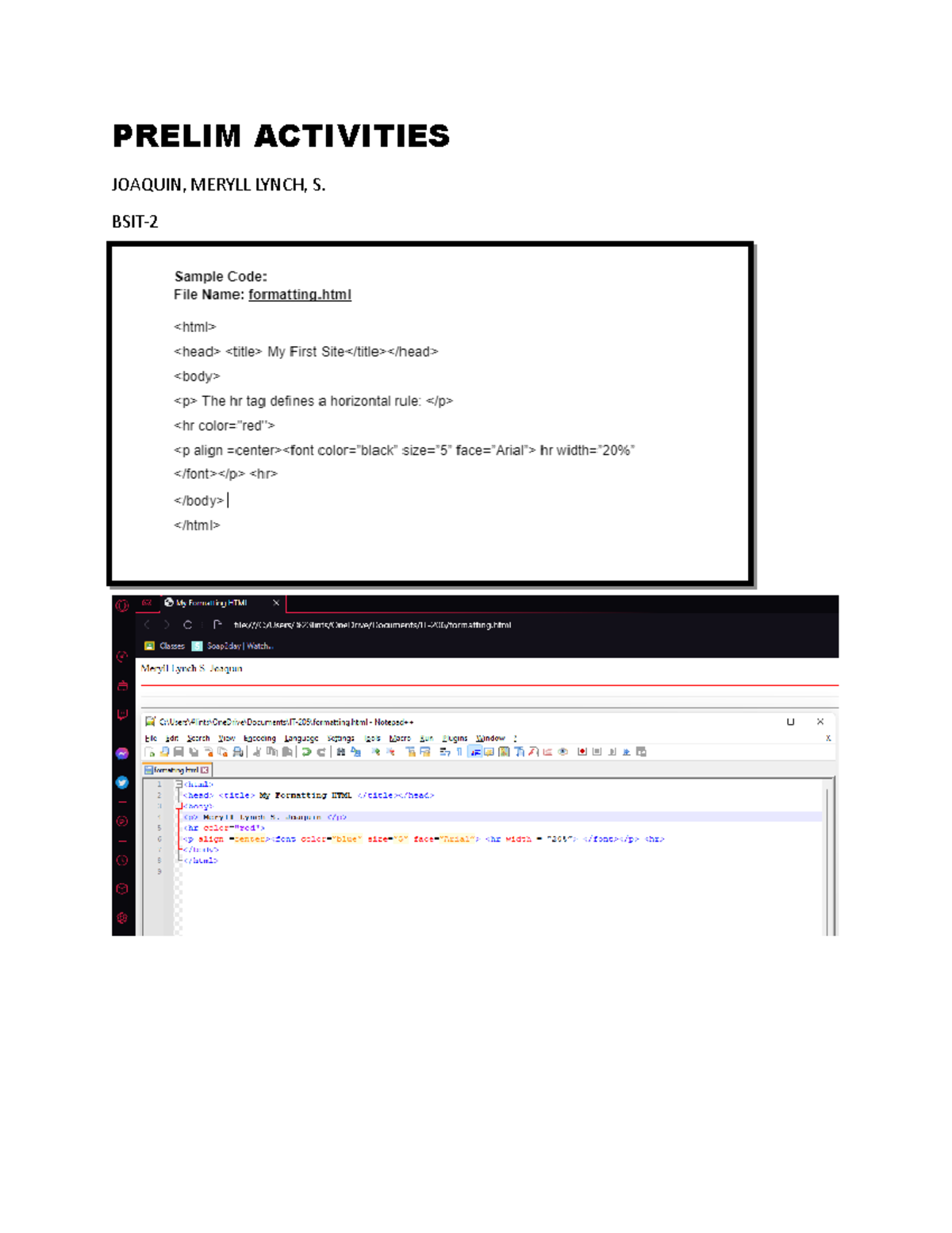 Joaquin- Prelim Activities - Medical Technology - PRELIM ACTIVITIES ...