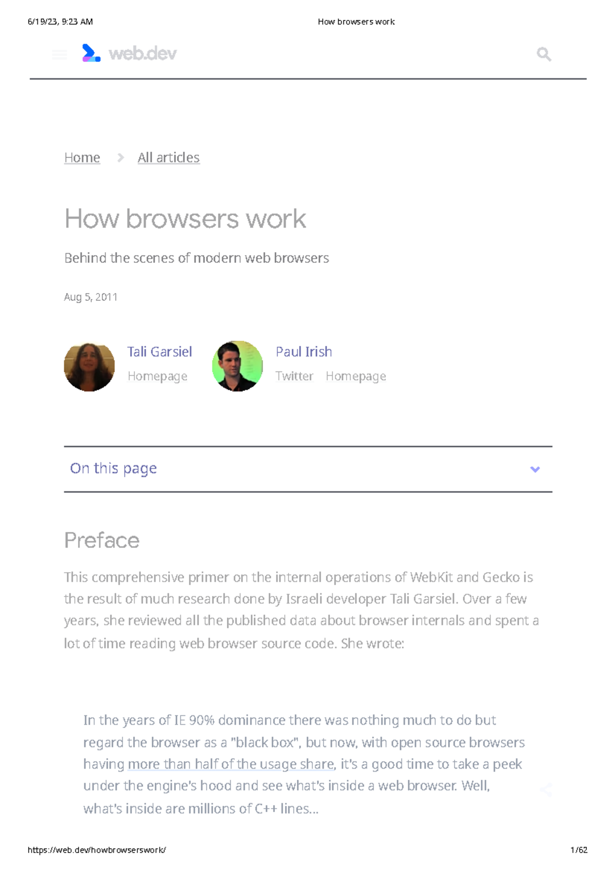 How browsers work - Home All articles How browsers work Behind the ...