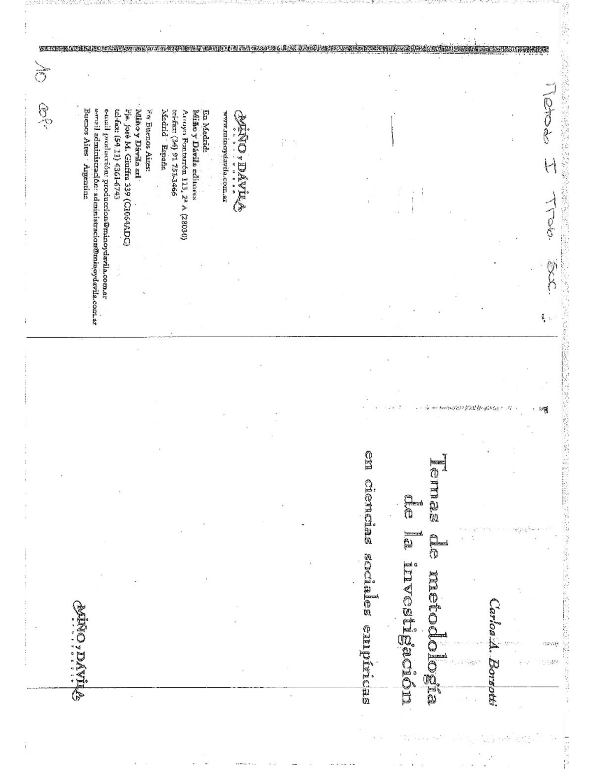 Borsotti U2 cap2 - es el texto nada mas - Metodología de la Investigación Social I - Studocu