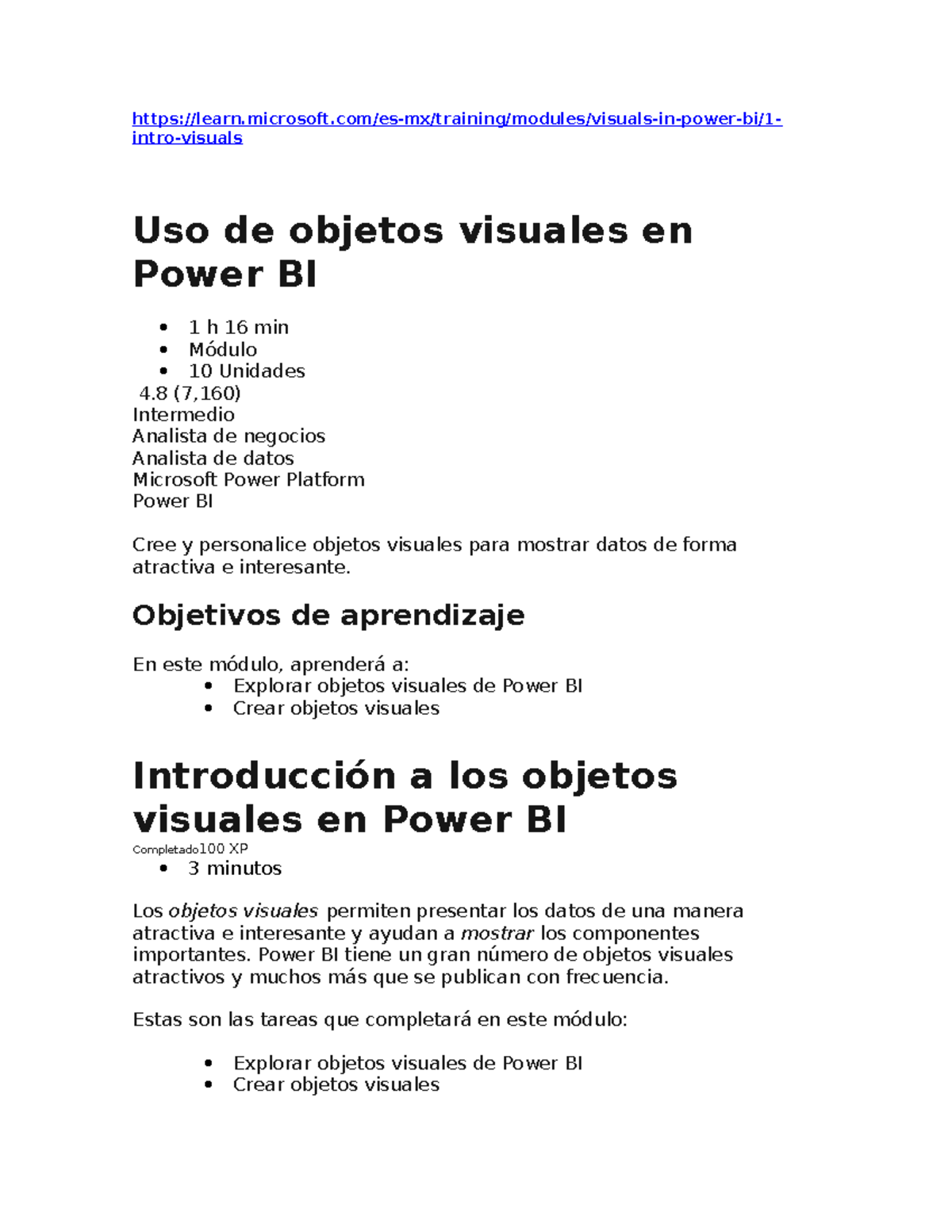 05- Uso de objetos visuales en Power - learn.microsoft/es-mx/training ...