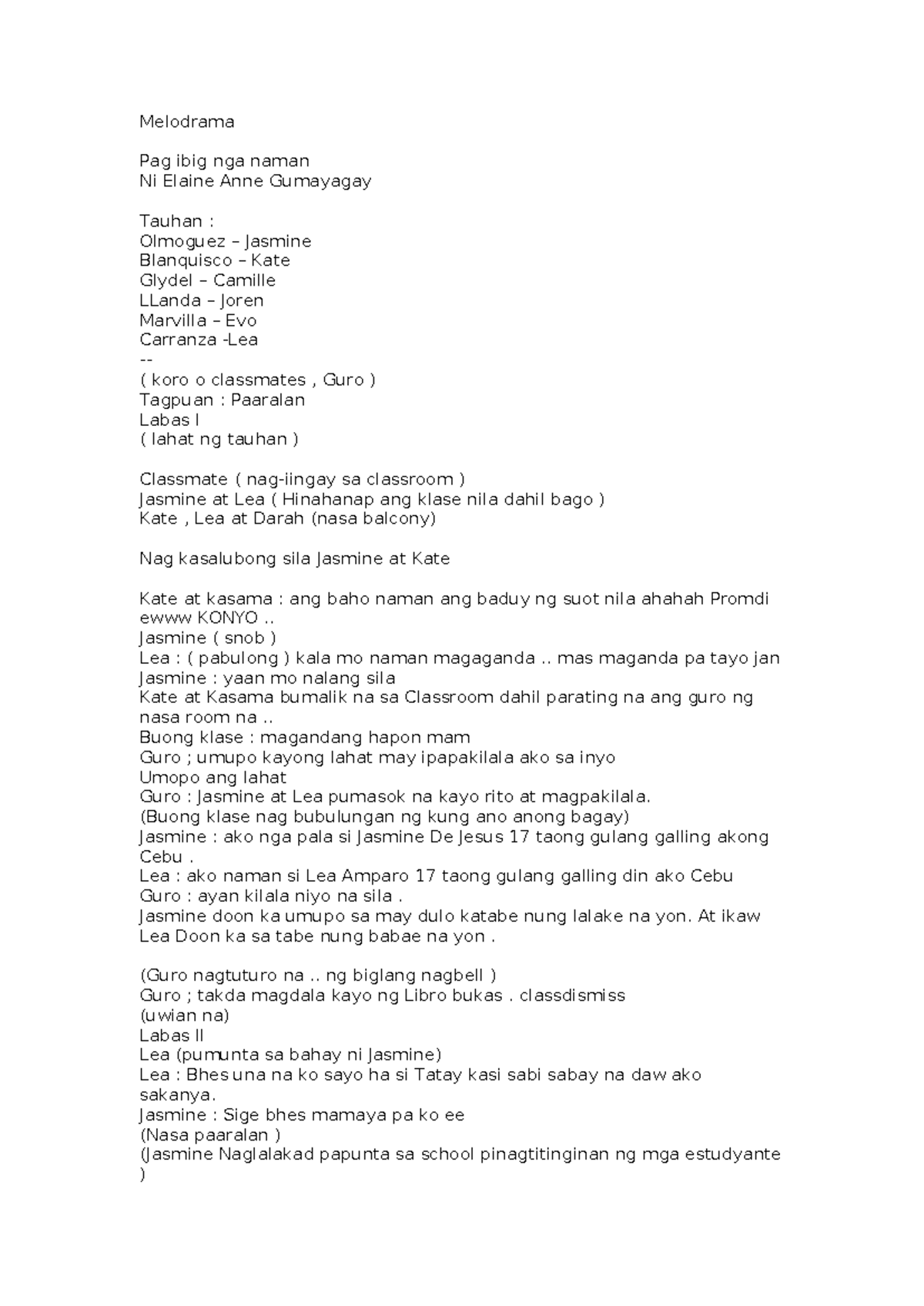 Melodrama - Compilation - Melodrama Pag ibig nga naman Ni Elaine Anne ...