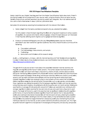 PSY 375 Module Three Lab Worksheet Template - PSY 375 Module Three Lab ...