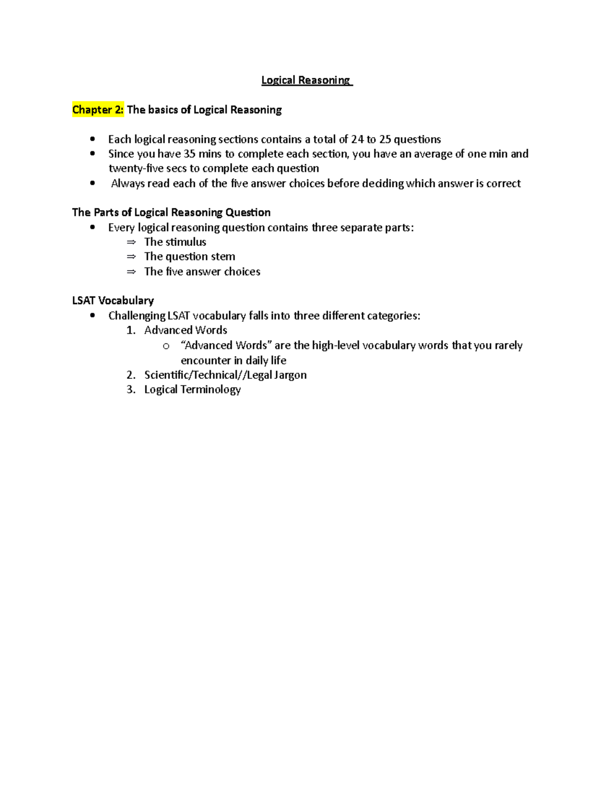 Logical Reasoning - Notes - Logical Reasoning Chapter 2: The basics of ...