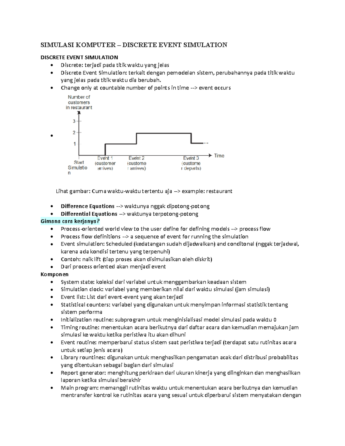 Simulasi Komputer Discrete Event Simulation - SIMULASI KOMPUTER – DISCRETE EVENT SIMULATION ...