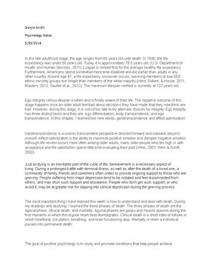 Module 1 assignment psychology - Jazman Beauregard Janet McCutchen Psyc ...