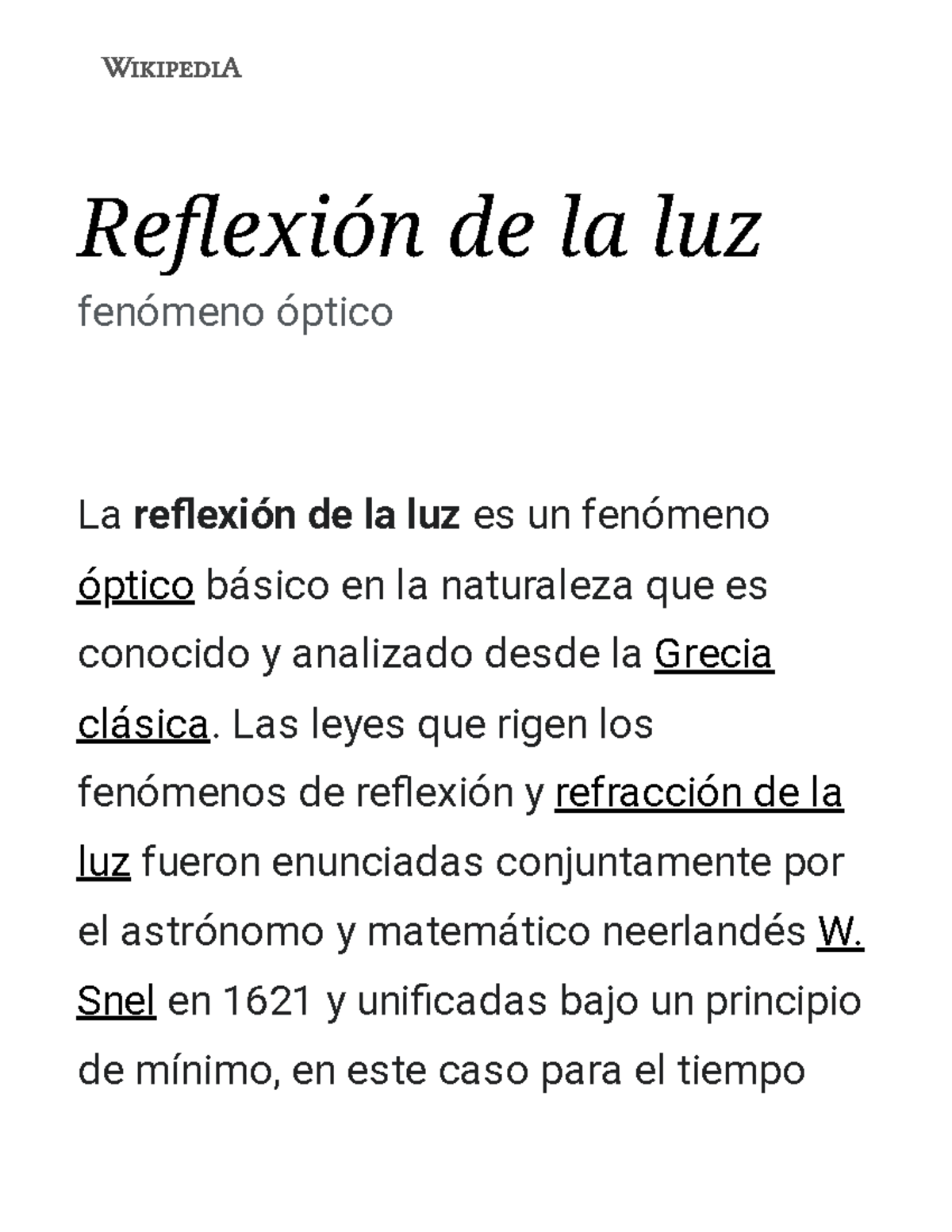 Reflexión de la luz - Wikipedia, la enciclopedia libre - Reflexión de ...