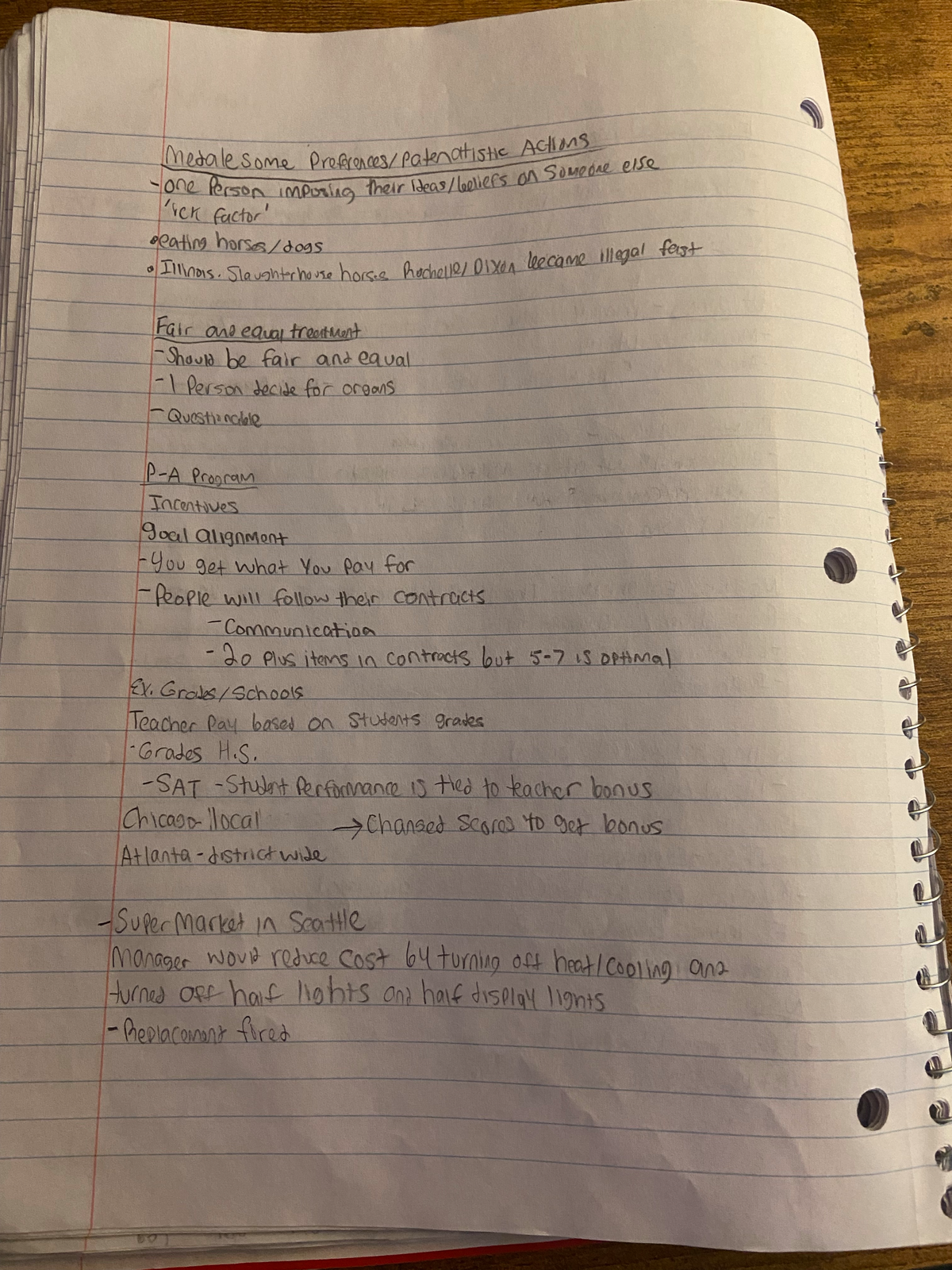 Fair and equal treatment notes - Metale Some patenatistic Actions one ...