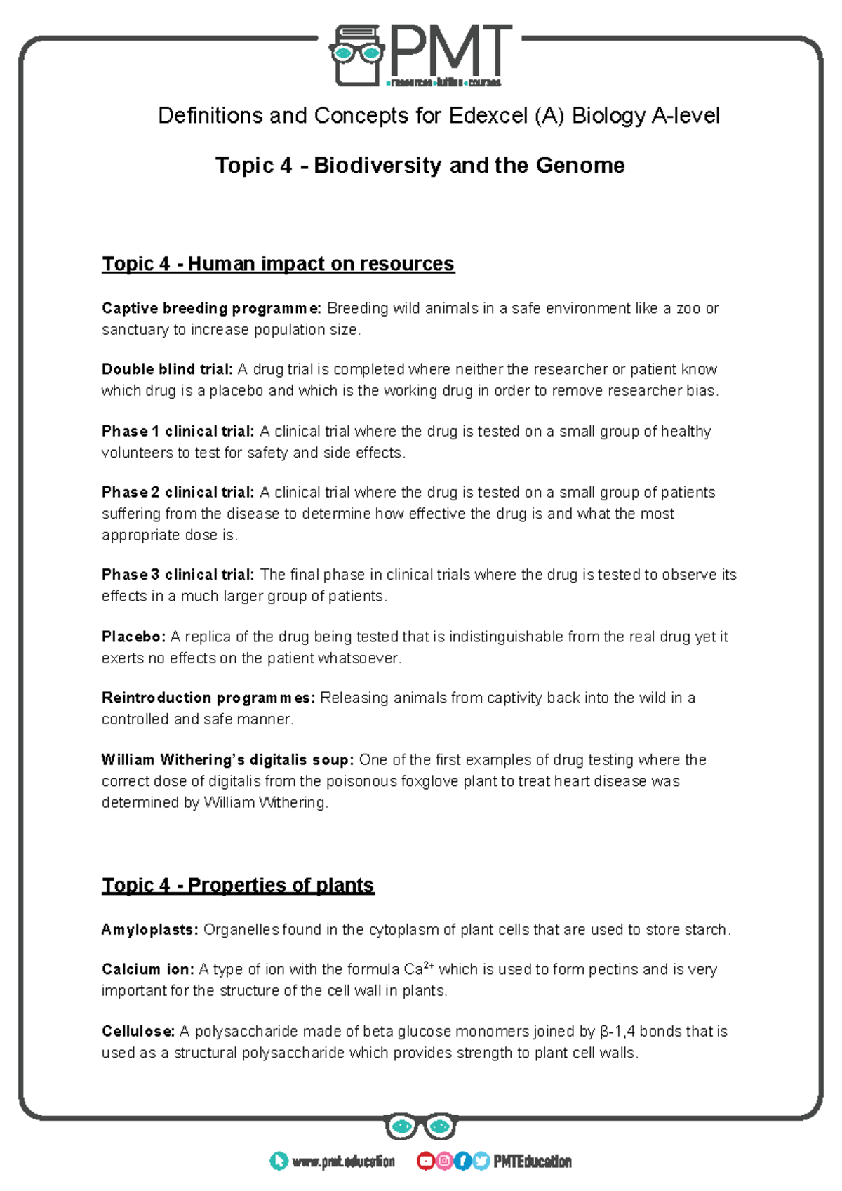 6480551210239 - Edexcel alevel a bio notes - Definitions and Concepts ...