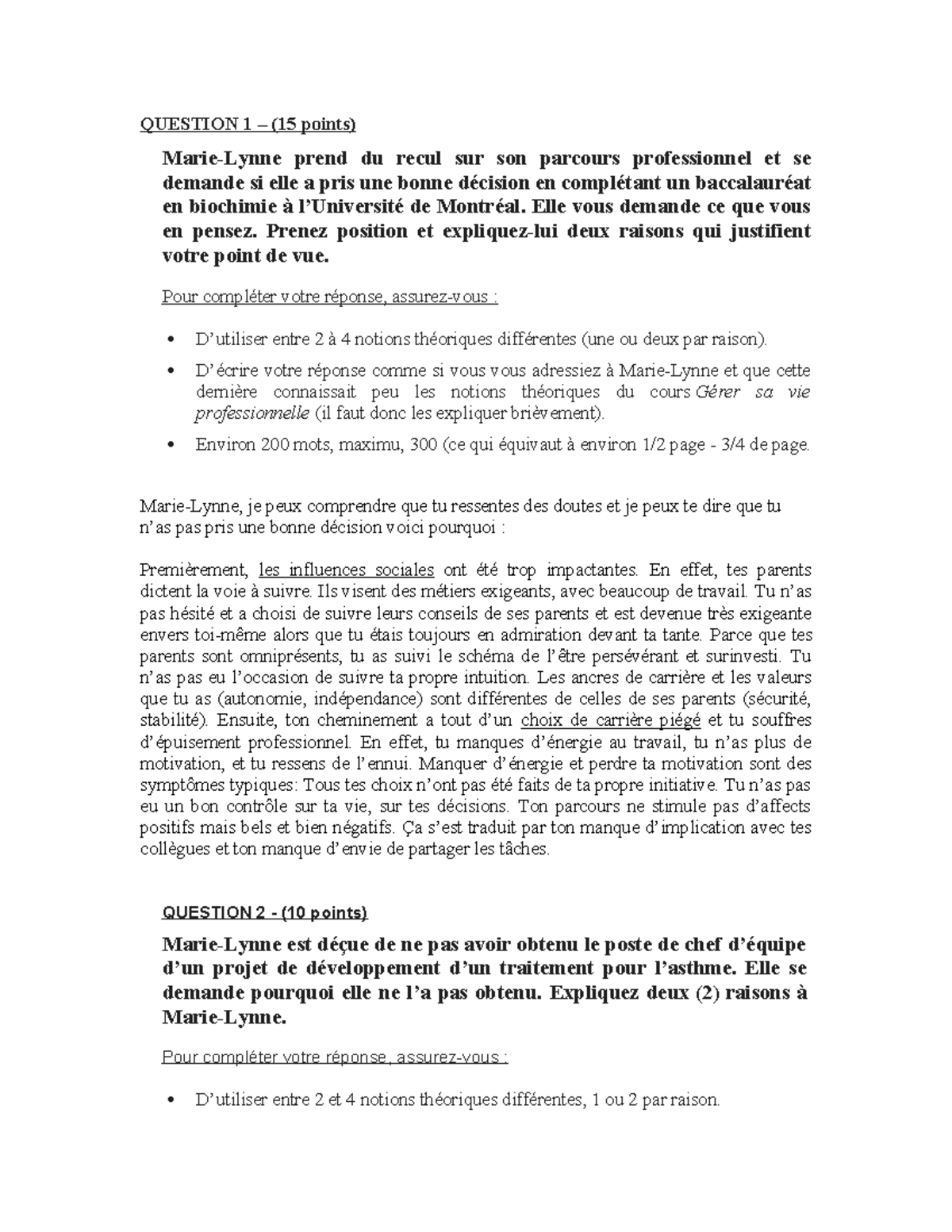 11254878 - Examen Final - Partie 2 - Q1 - QUESTION 1 – (15 points ...