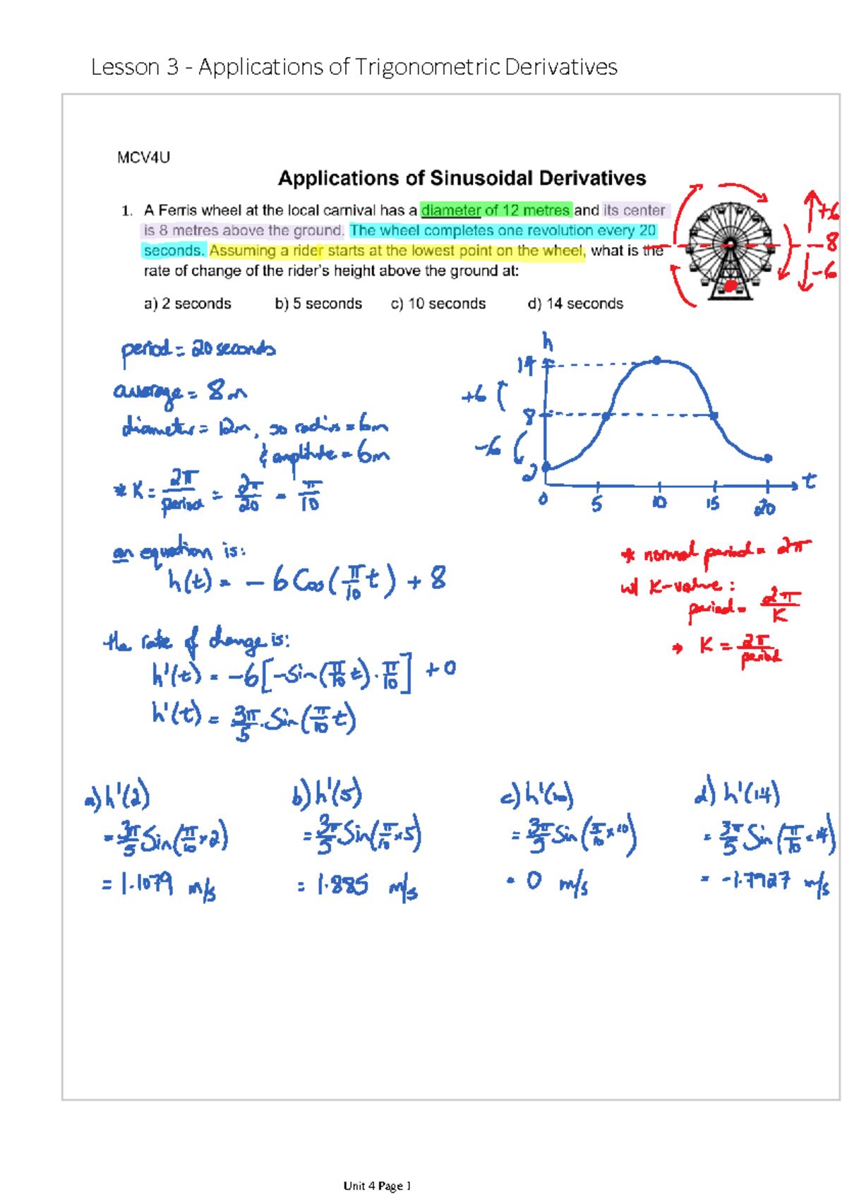 Lesson 3 - Applications of Trigonometric Derivatives - MATA32 - Studocu