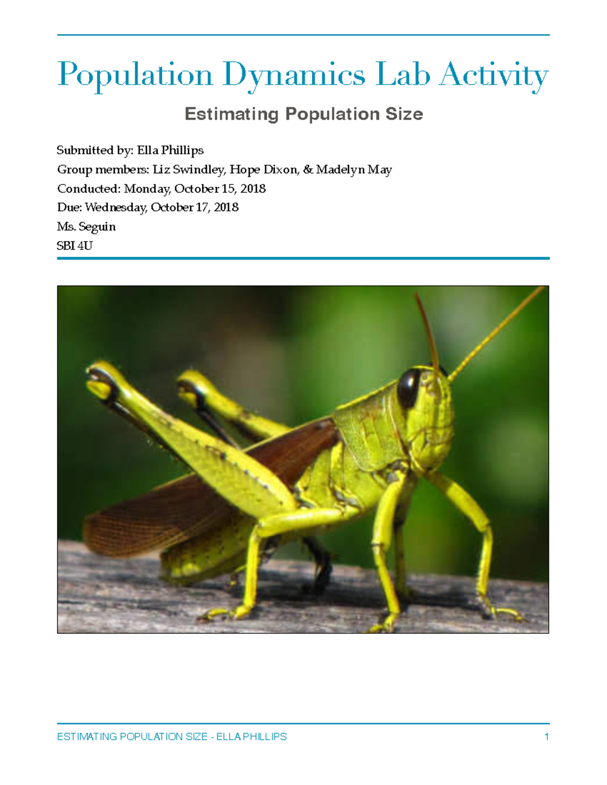 Gr.12 - unit 5 population lab - Population Dynamics Lab Activity ...