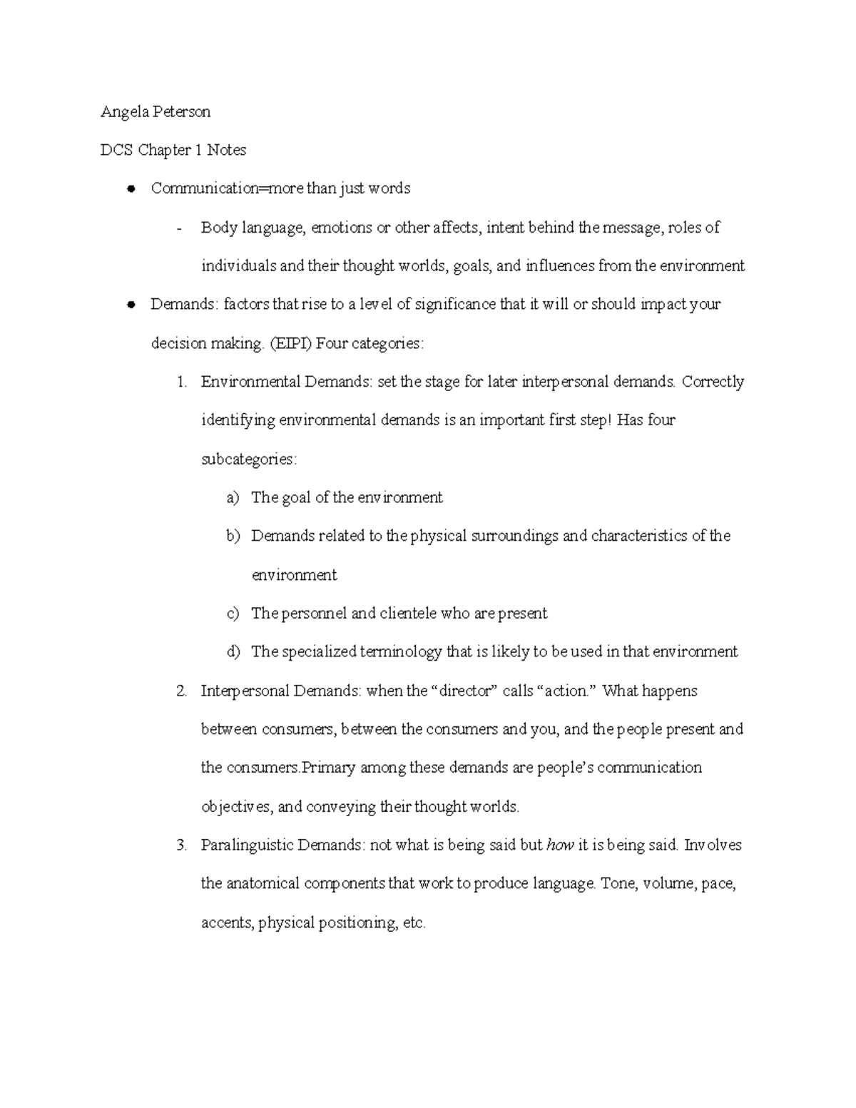 DCS Ch. 1 - These are my notes for the first chapter of the Demand ...
