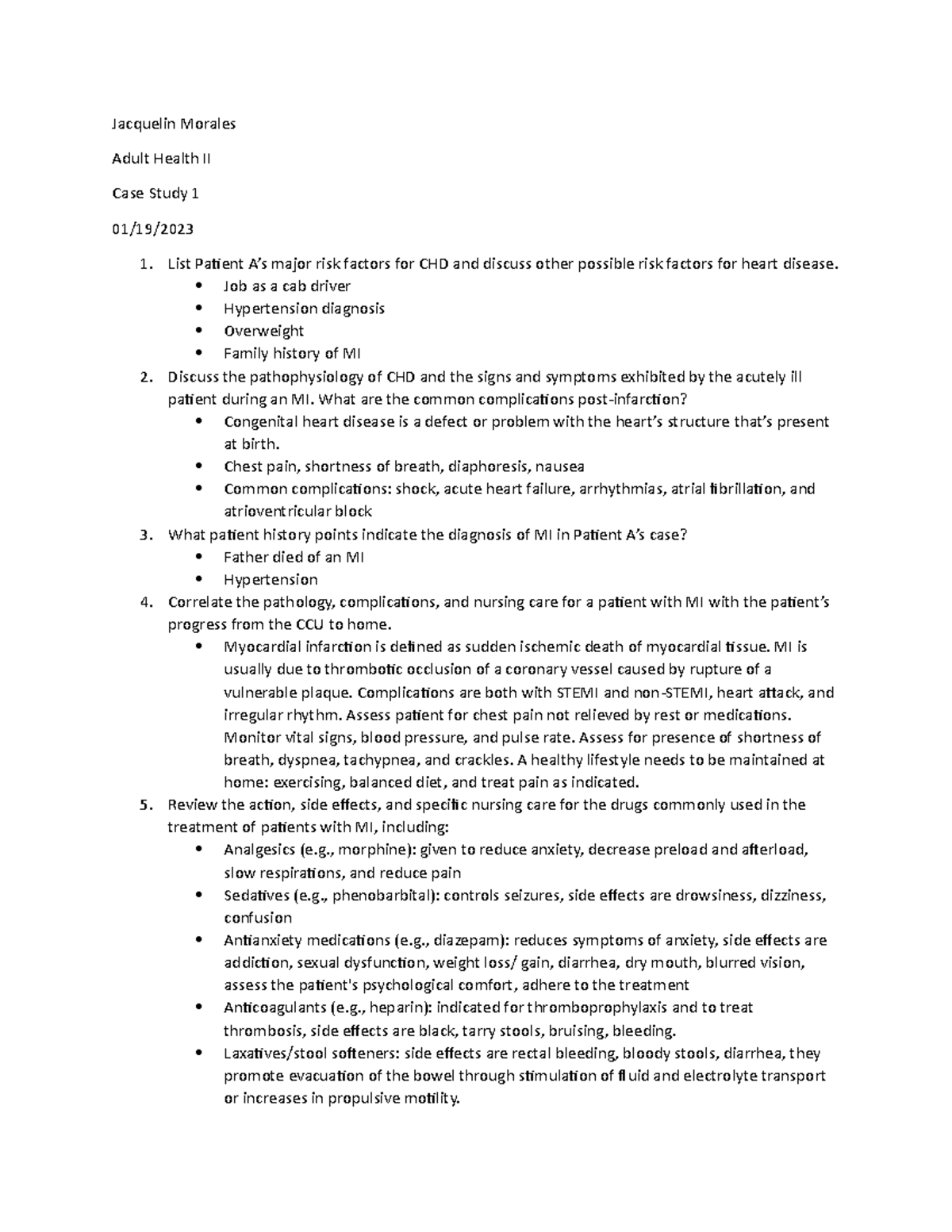 Adult health II Case Study 1 - Jacquelin Morales Adult Health II Case ...