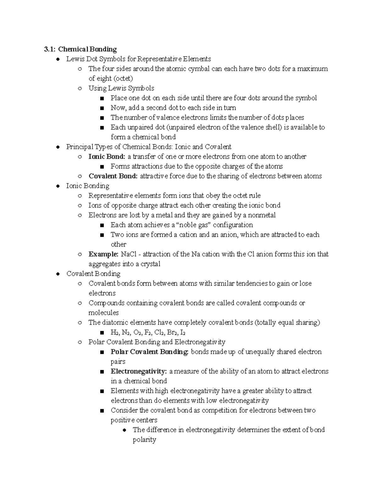 Ch. 3 - Structure and Properties of Ionic and Covalent Compounds - 3 ...