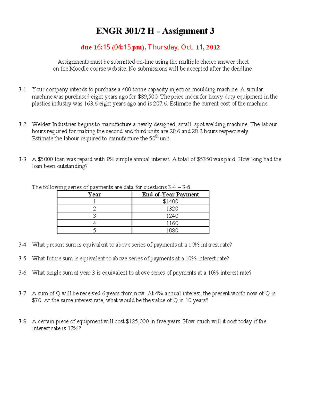 Seminar assignments - assignment 3 instructor: zhenhua zhu - ENGR H Assignment 3 due pm), 2012 ...
