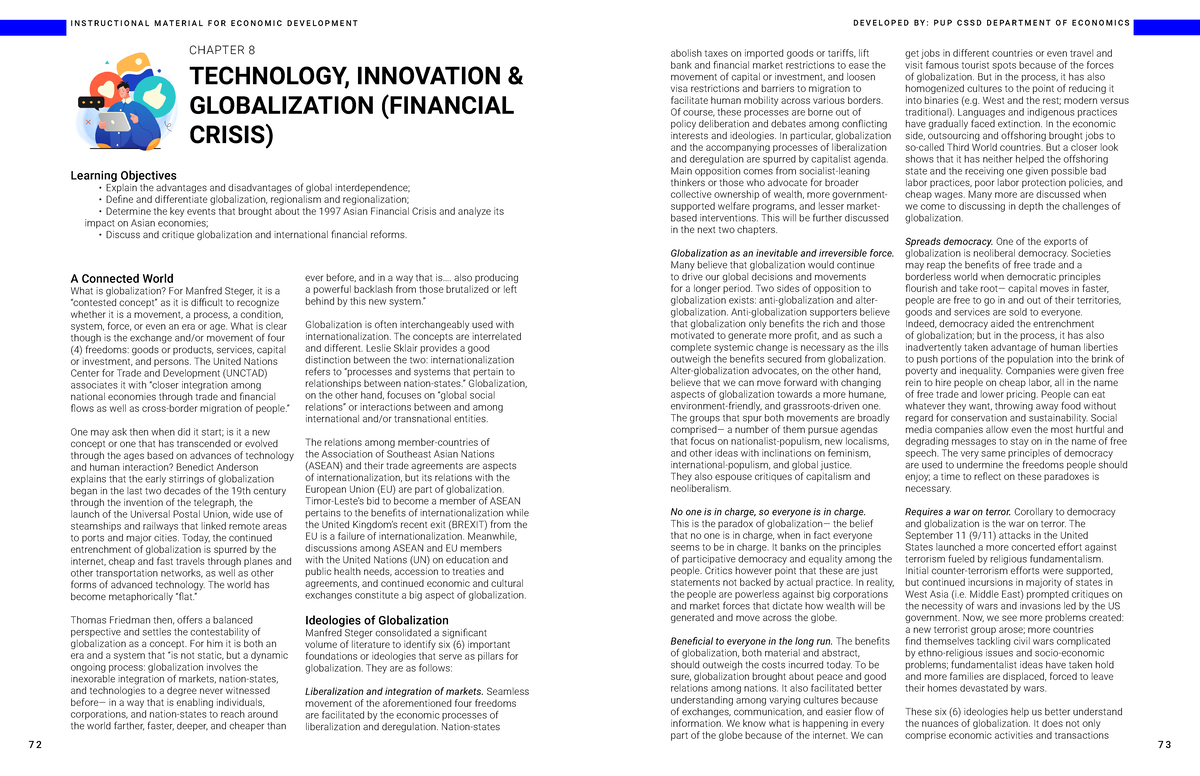 Dev Econ Part C - econ - TECHNOLOGY, INNOVATION & GLOBALIZATION ...