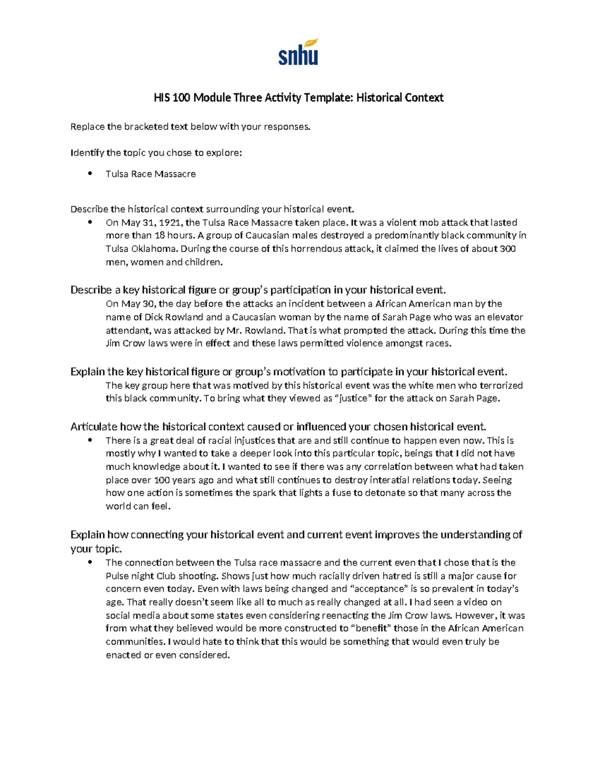 HIS 100 Module Three Activity Context Template - HIS 100 Module Three ...