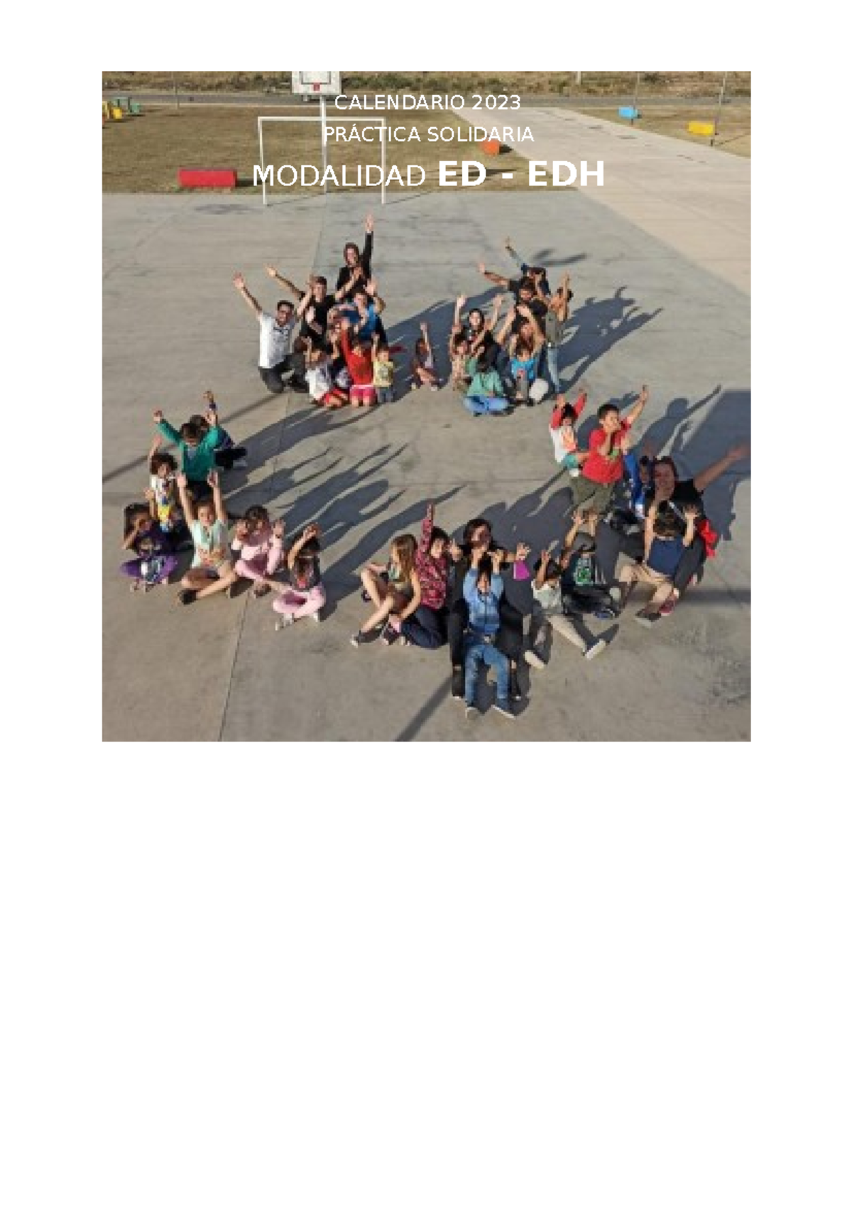 Calendario segundo semestre PS - ED EDH 2023 - CALENDARIO 2023 PRÁCTICA SOLIDARIA MODALIDAD ED ...