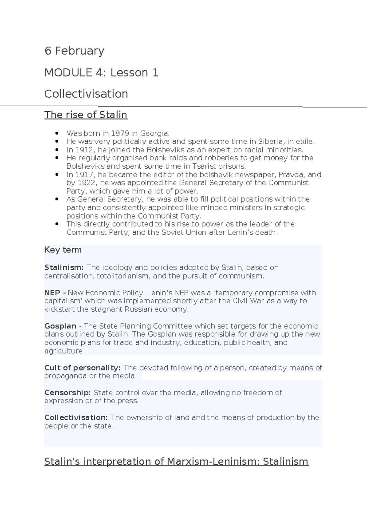 Module 4 - Detailed Notes for UCT OHS - 6 February MODULE 4: Lesson 1 ...