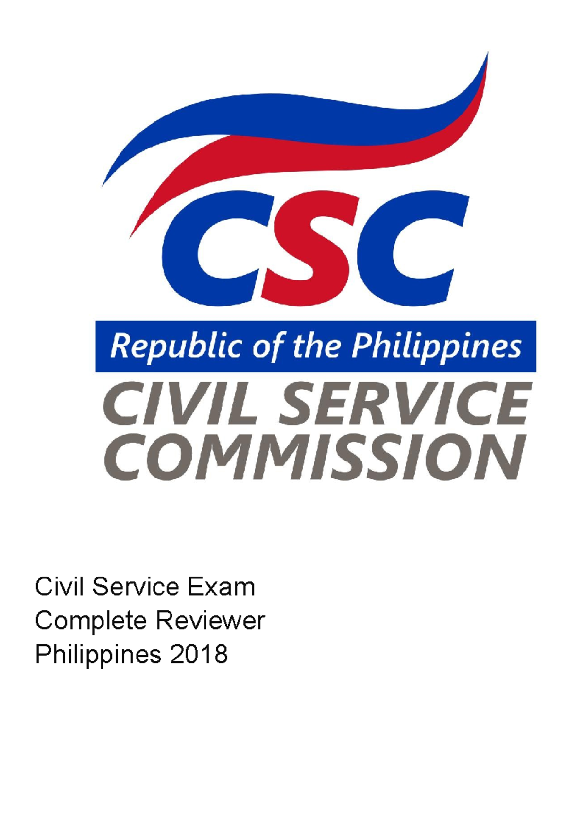 Civil Service Reviewer - Civil Service Exam Complete Reviewer ...