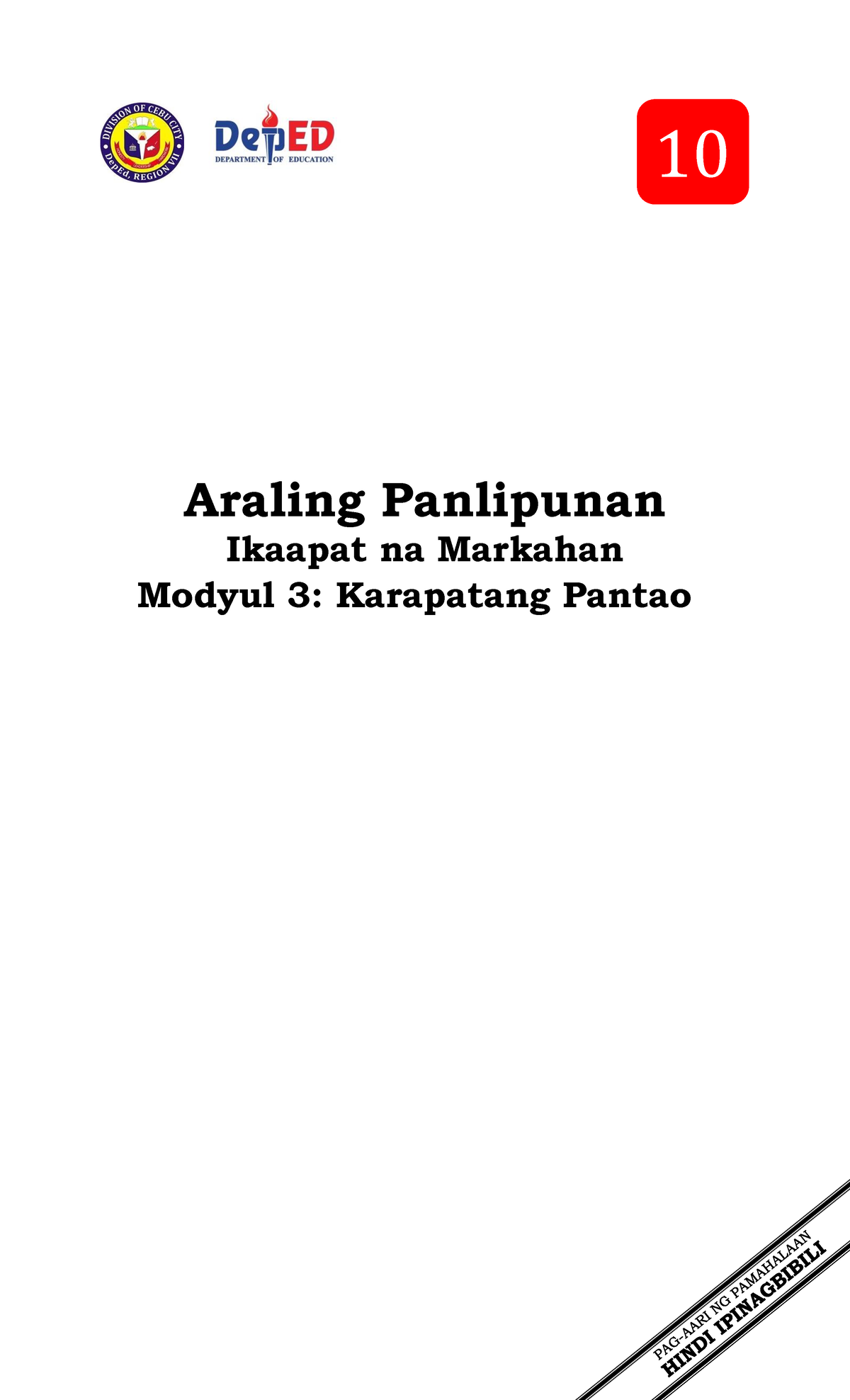 AP10-Q4-M3 - TALKS ABOUT the History of Asia - Araling Panlipunan Ikaapat na Markahan Modyul 3 ...