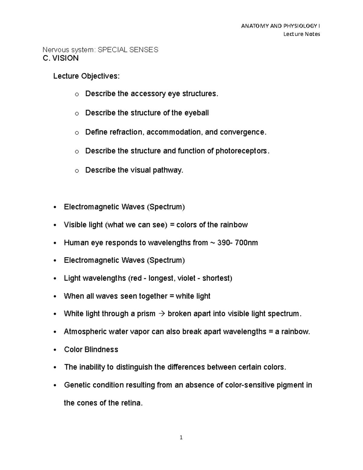 2021-Anatomy-Physioogy-I-Nervous system-Special-Senses-C - Nervous ...