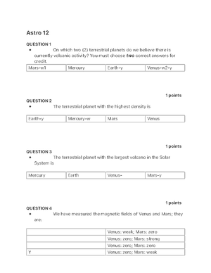 Astronomy 1 Assignments - Astro 14 There is no planet between Mars and ...