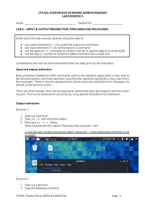 ITT420 Lab 3 M3CS2516B Zafri Hakim Bin Zulkarnain - ITT420: SYSTEM AND NETWORK ADMINISTRATION ...