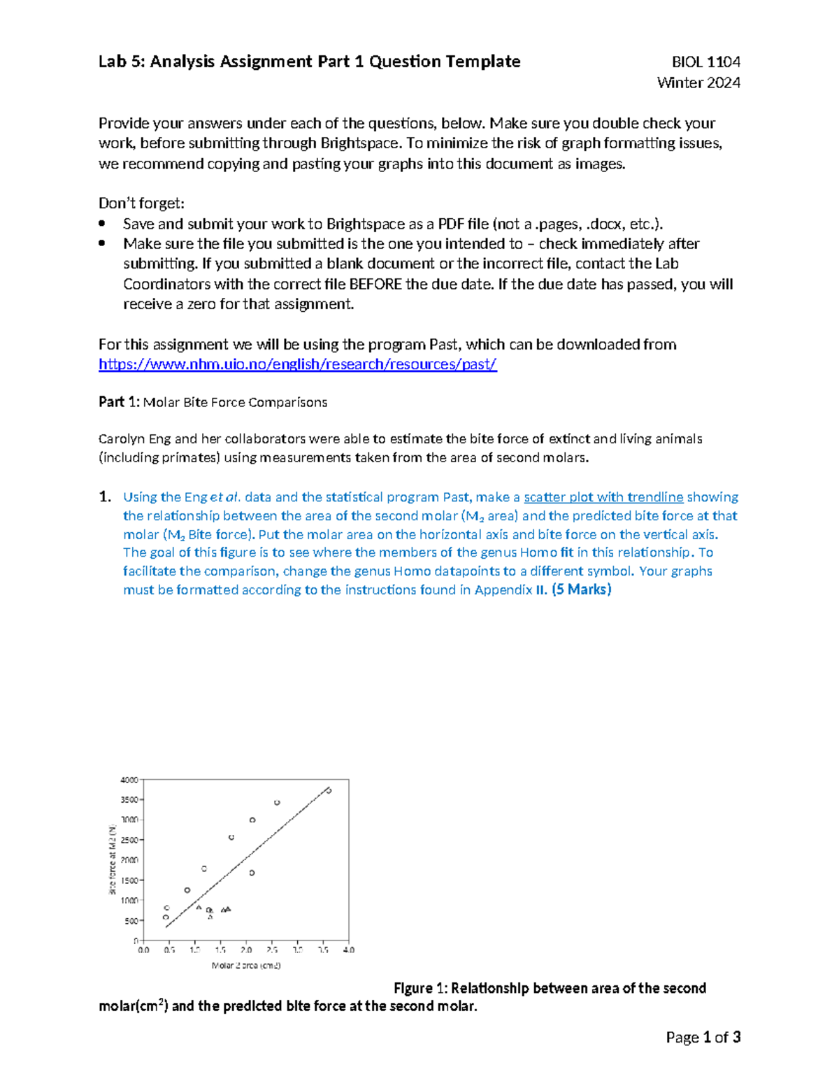 Lab 5 - Analysis Assignment P1 (W24) - Lab 5: Analysis Assignment Part 1 Question Template BIOL ...