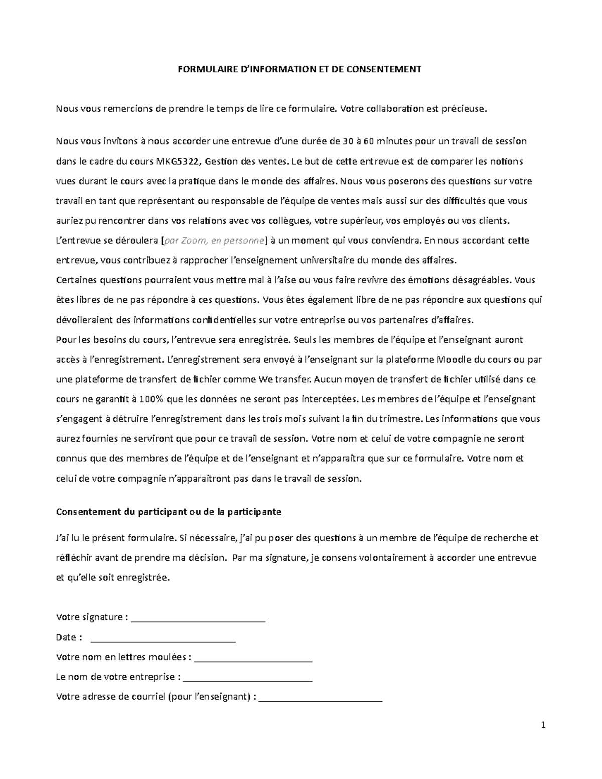 FIC formulaire consentement - FORMULAIRE D’INFORMATION ET DE ...