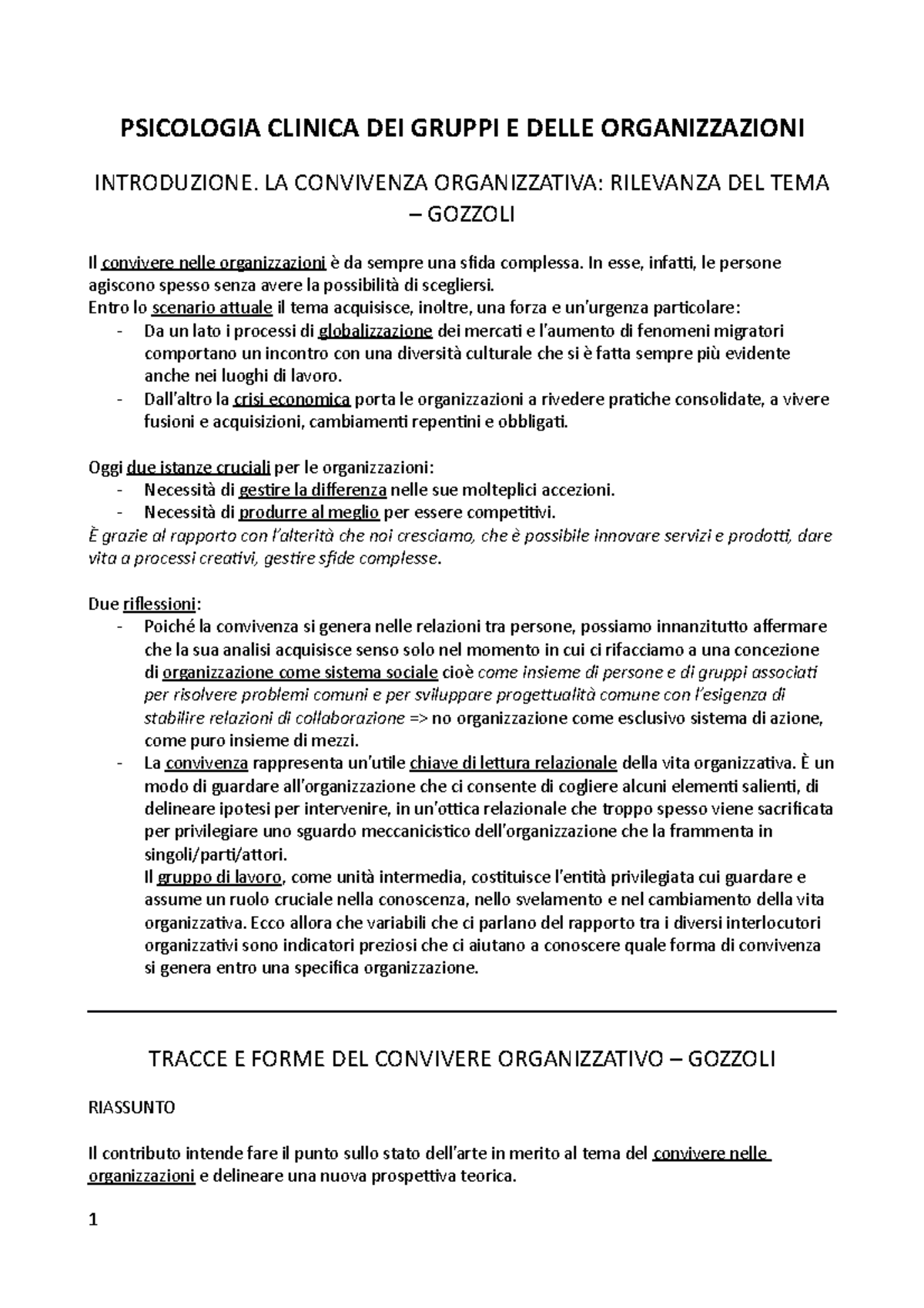 Psicologia Clinica Completa - PSICOLOGIA CLINICA DEI GRUPPI E DELLE ...