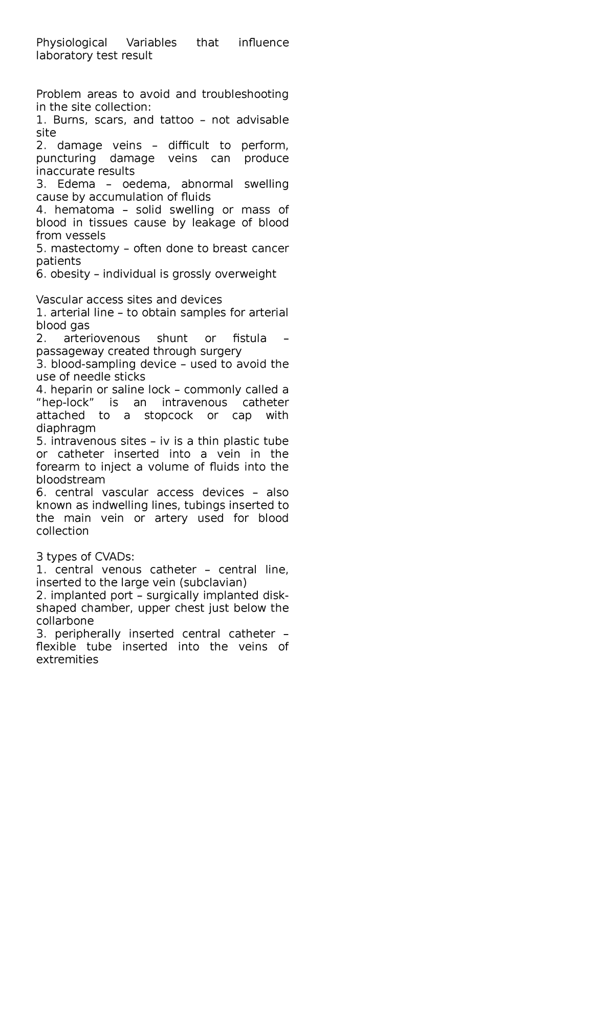 principles of medical technology 2 - Physiological Variables that ...