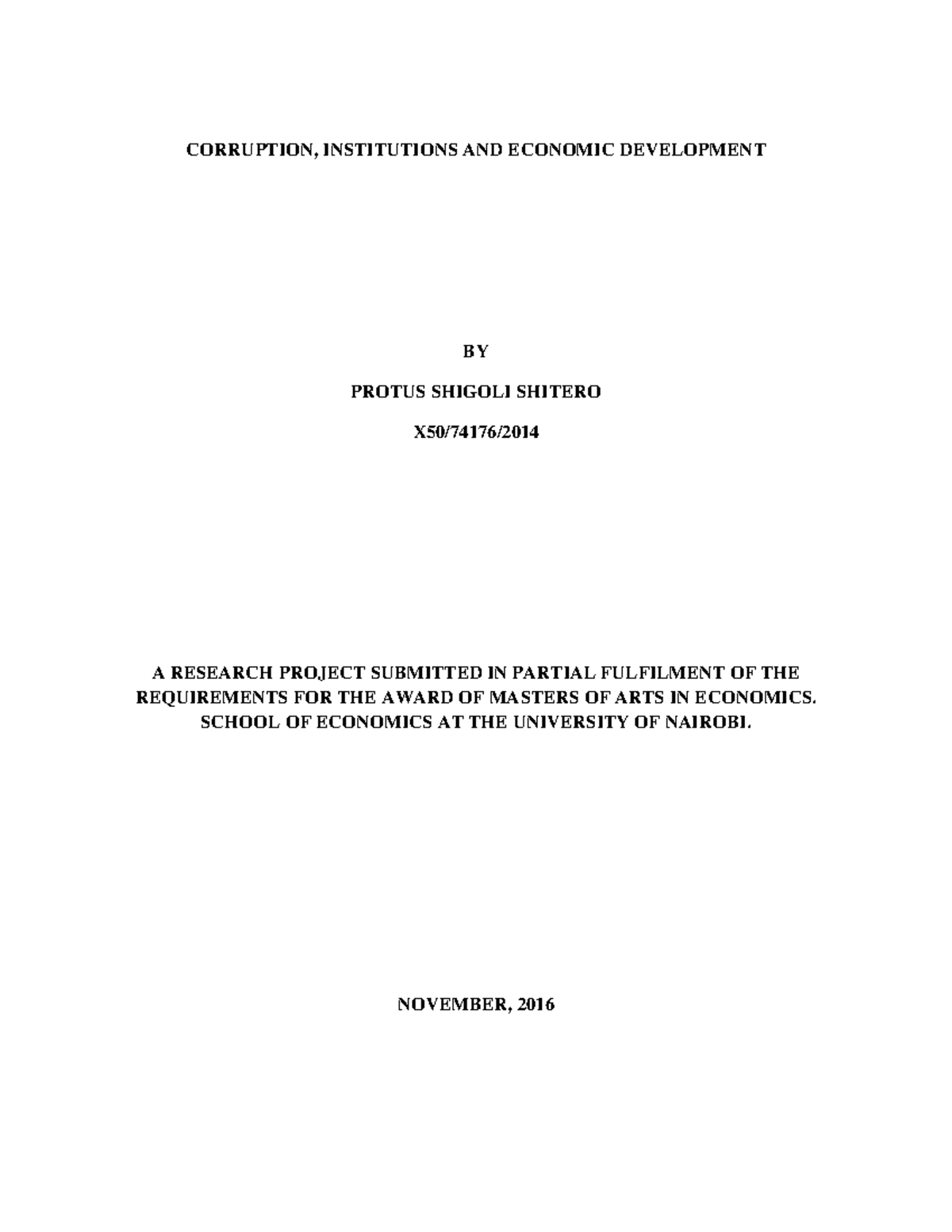 Shitero Corruption, Institutions And Economic Development - CORRUPTION ...