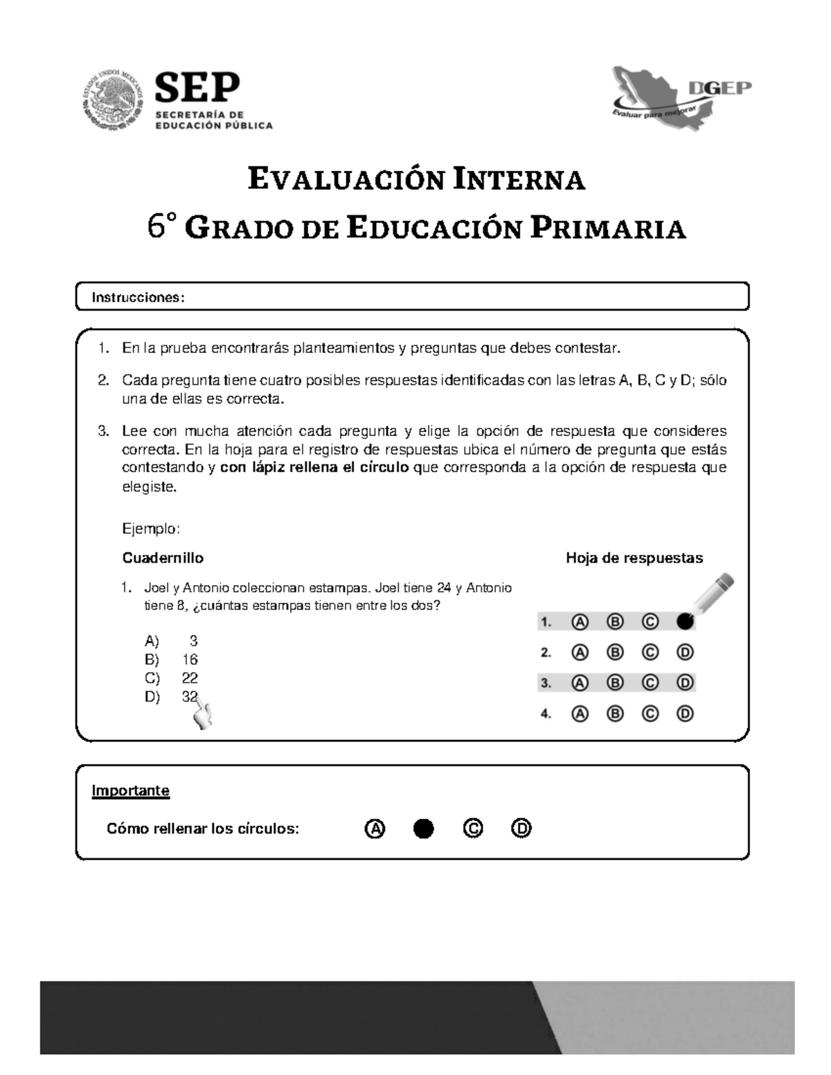 6to primaria Prueba Evaluacion Interna Sexto Primaria 2018 - 6 ∞ ...