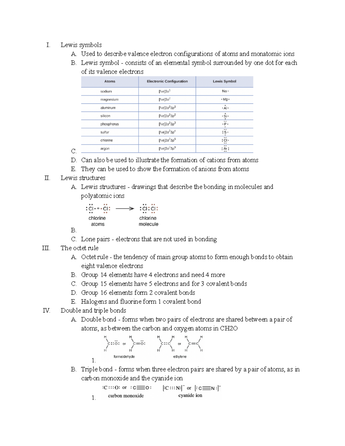 Chem103 11 11 - Lewis Structures (Part 1) - I. Lewis symbols A. Used to ...
